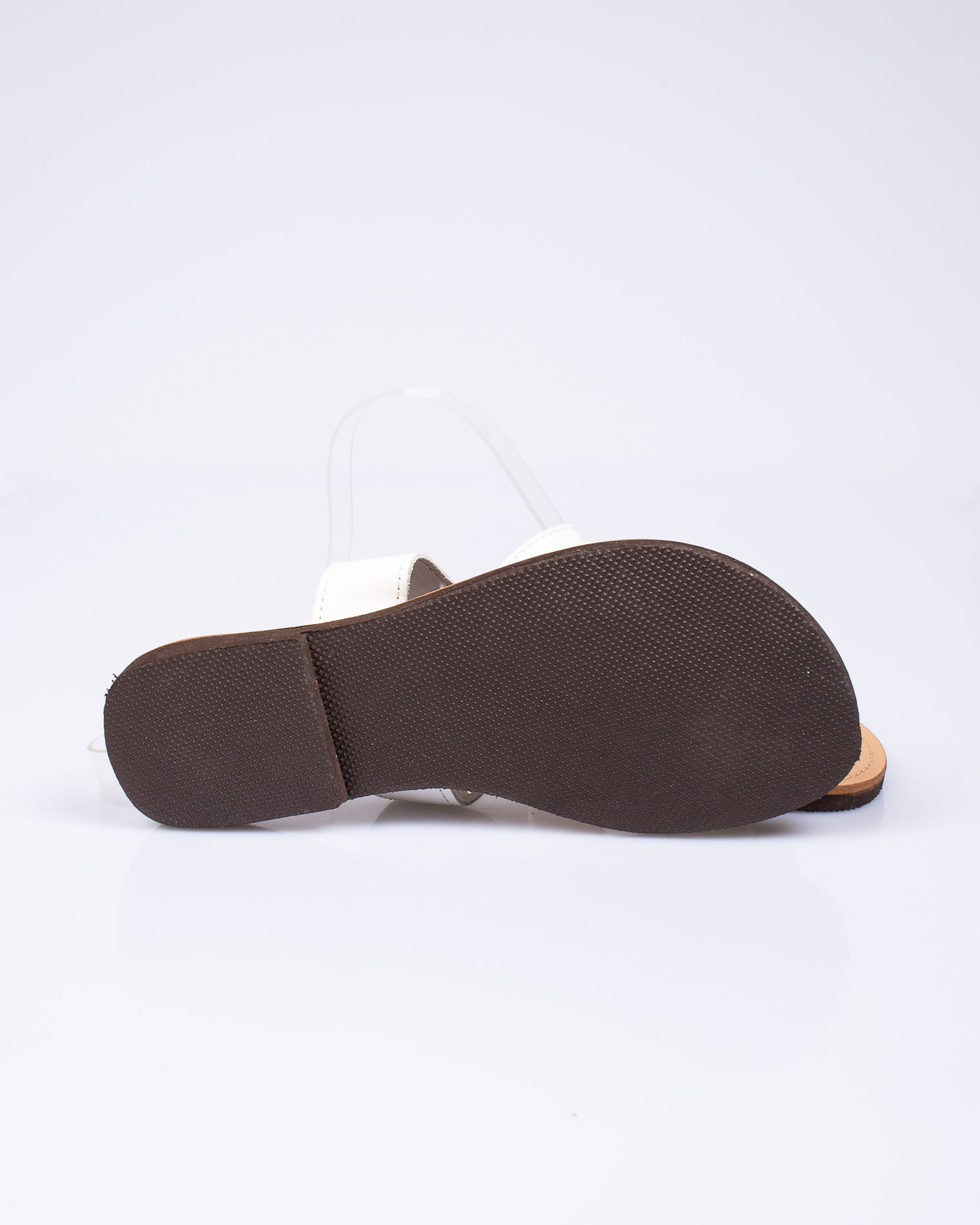 Papuci din piele naturala cu bareta intre degete - Miniprix