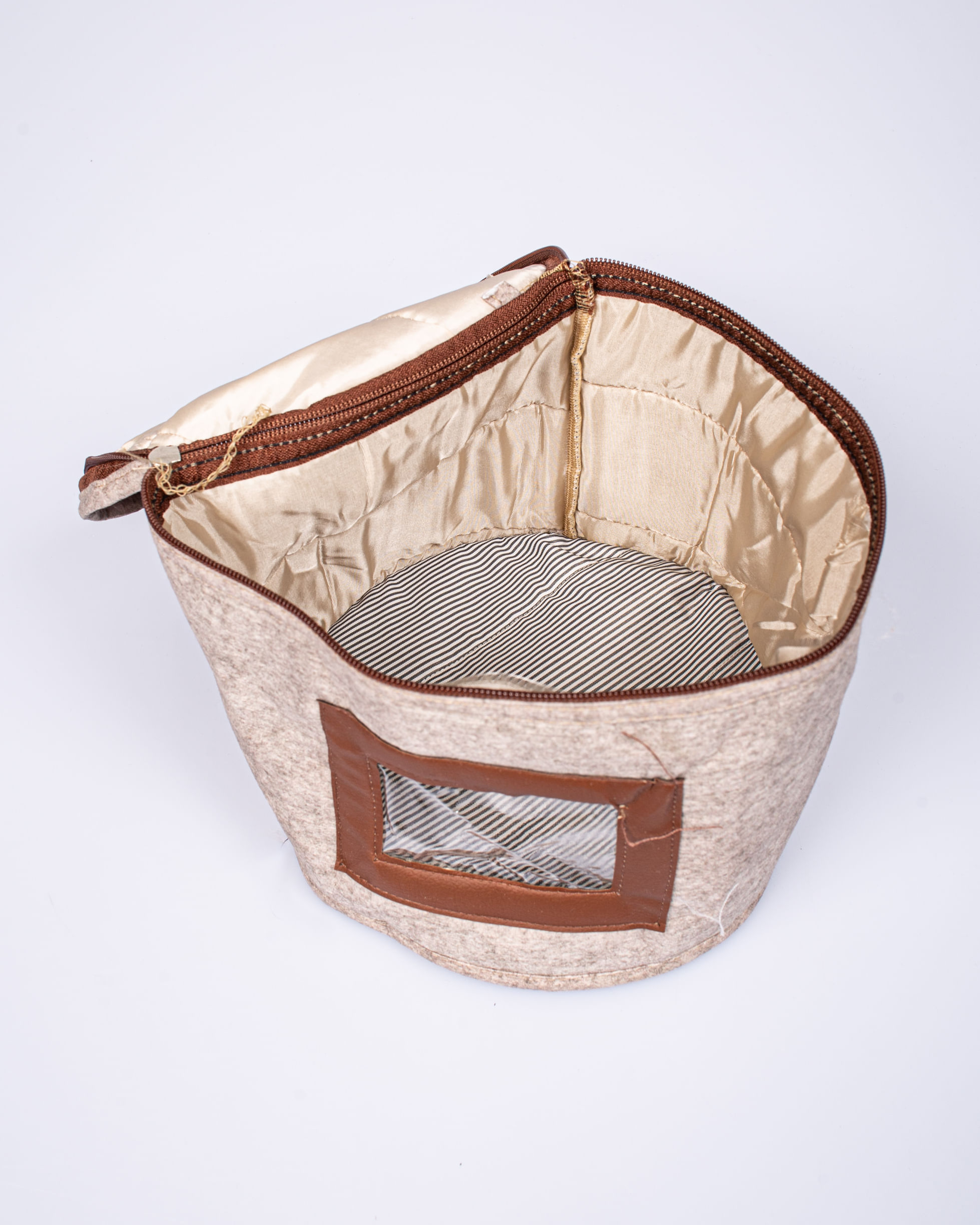 Portfard maro cu fermoar - Miniprix