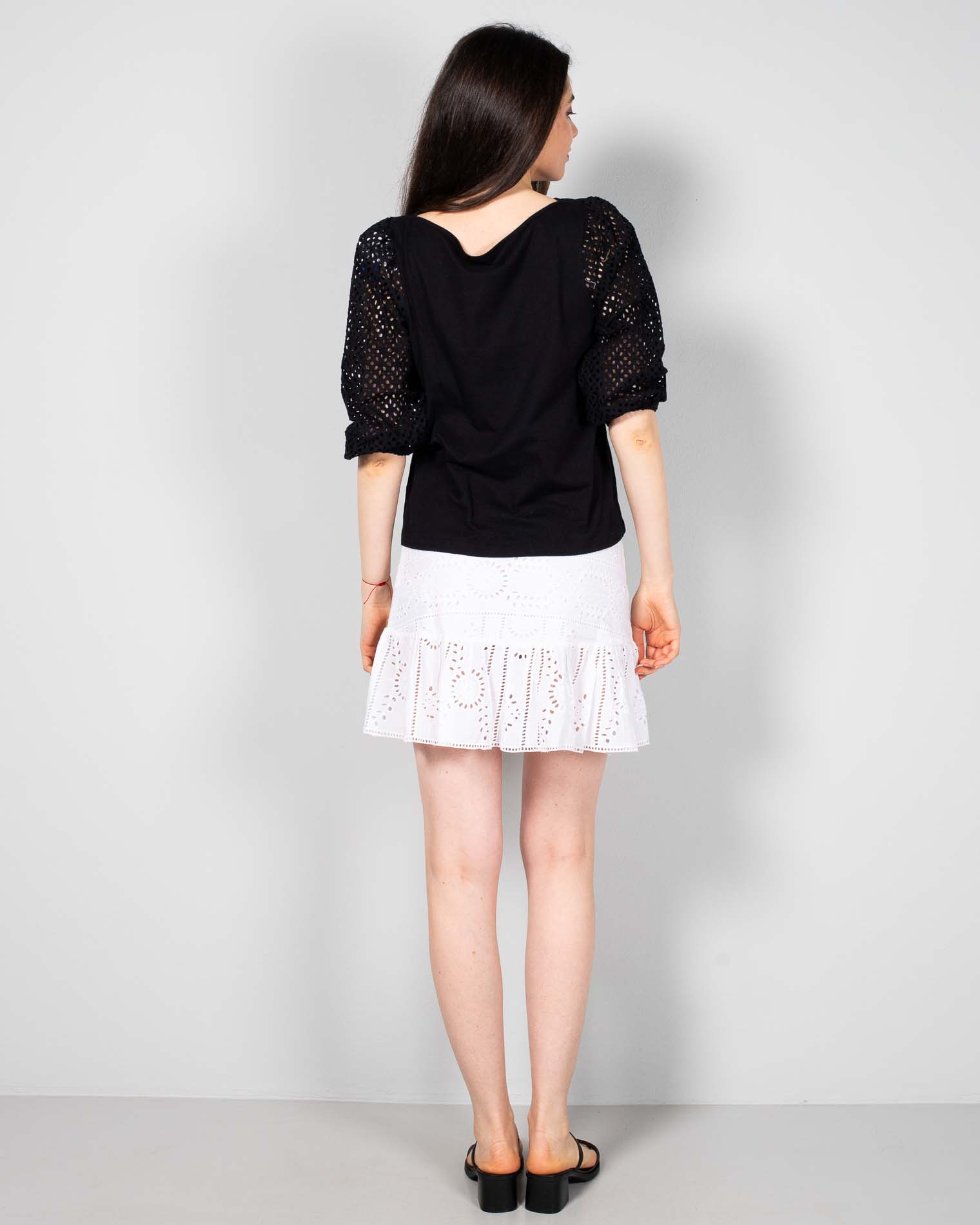 Fusta cu volane si broderie - Miniprix