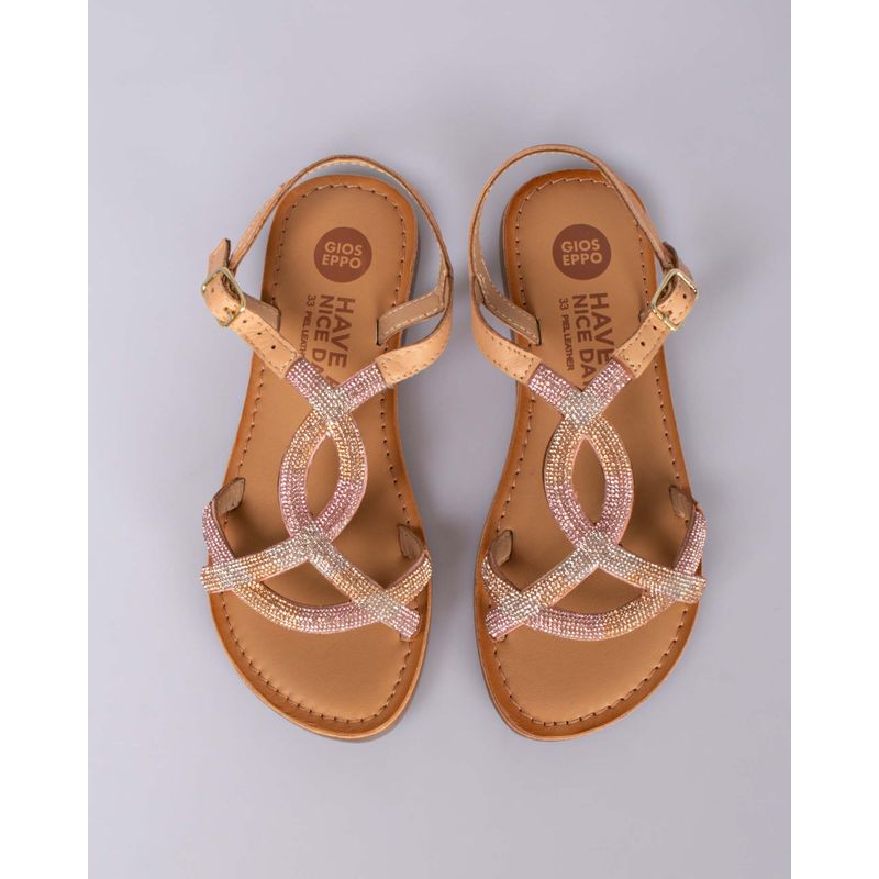 Sandale Gioseppo din piele naturala cu aplicatii pentru fete - Miniprix