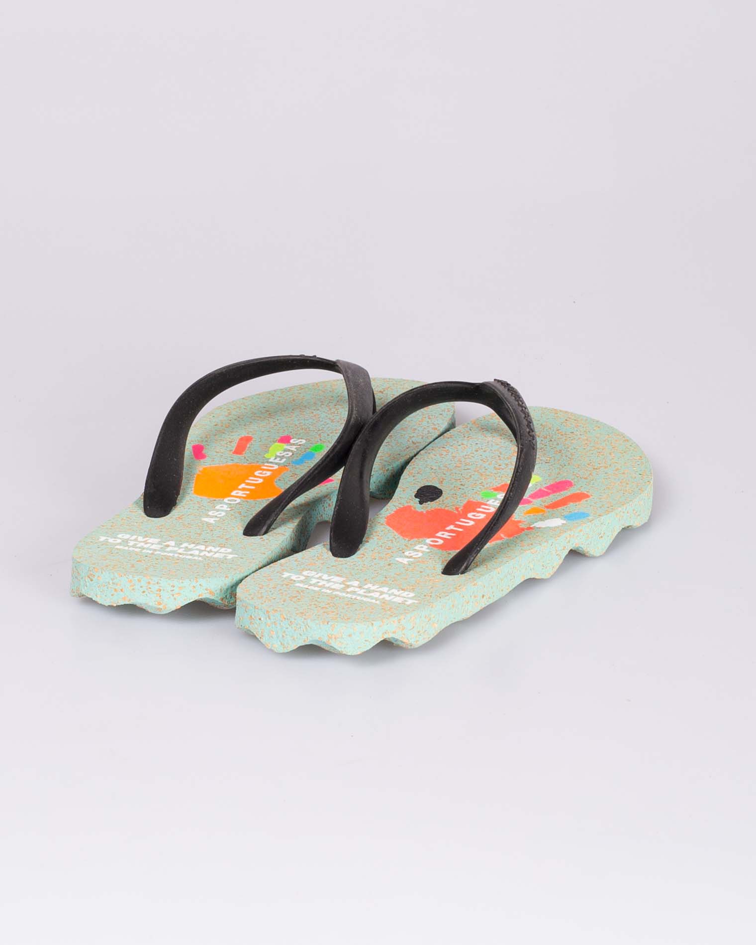 Slapi Asportuguesas cu talpa din pluta naturala cu talpa in contrast ...