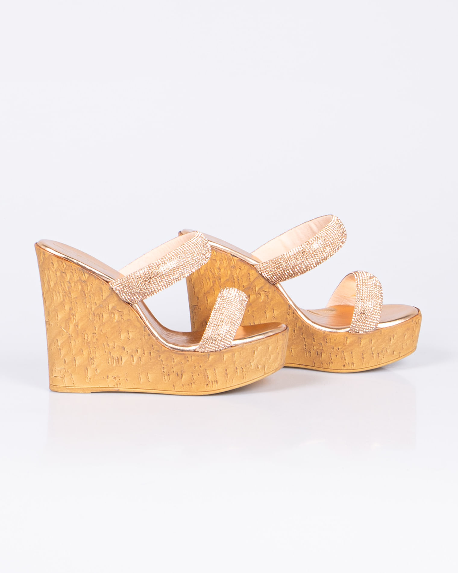 Sandale Marila cu pietre aplicate si talpa inalta - Miniprix