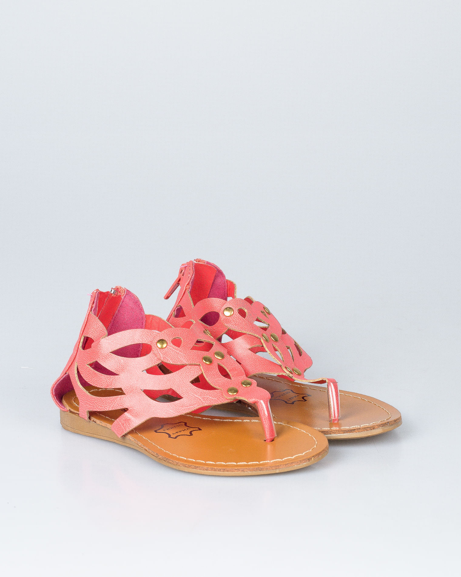 Sandale Adams roz cu aplicatii