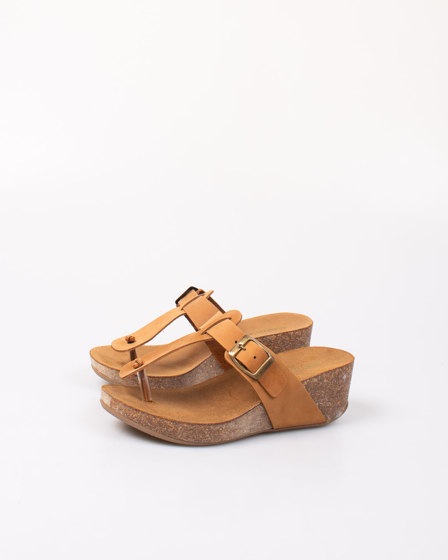 Papuci Adams din piele naturala cu platforma din pluta - Miniprix