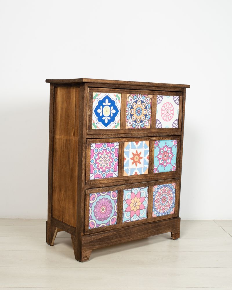 Dulap cu 3 sertare colorate - Miniprix