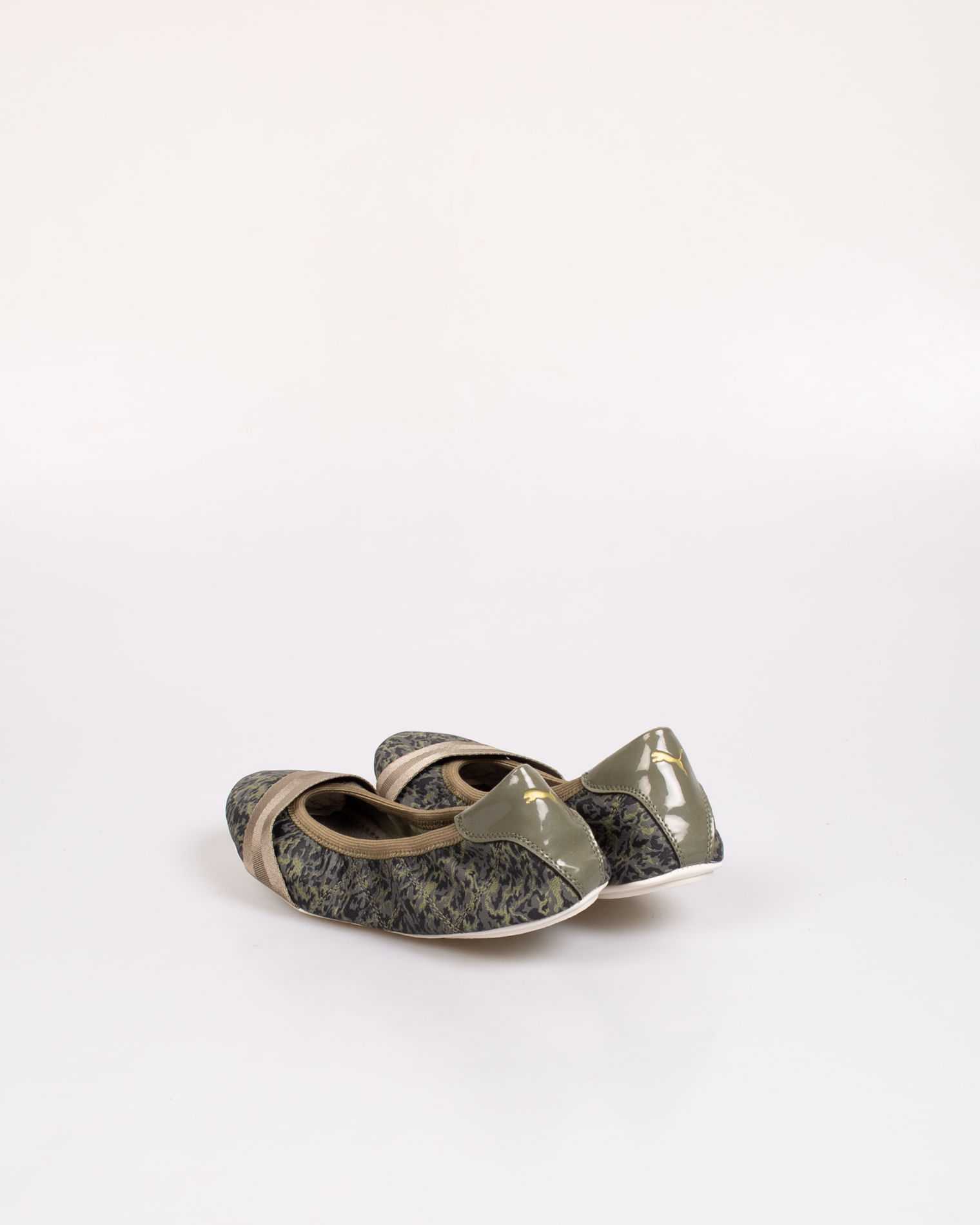 Balerini Puma din piele naturala cu imprimeu army si talpa flexibila ...